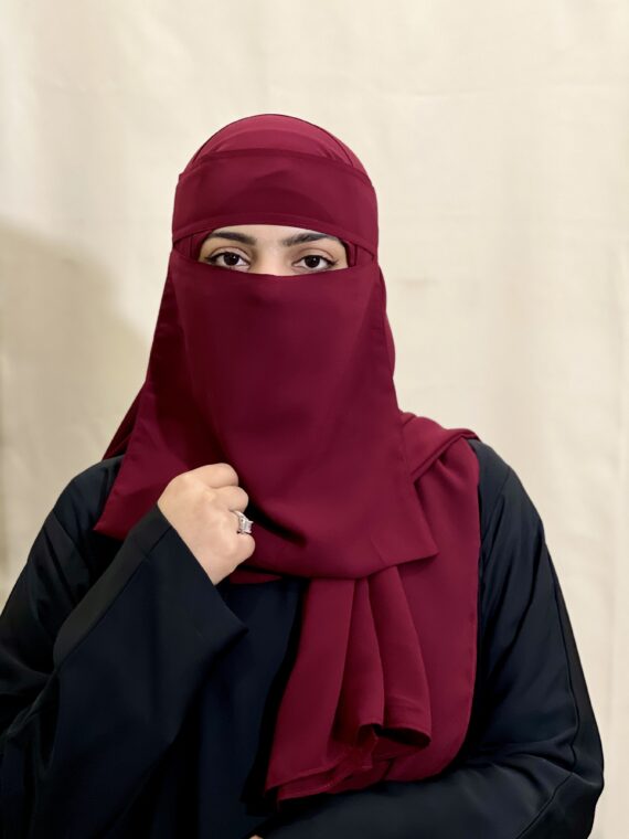 SAUDI NAQAB + Plain Scarf – the hijabeez